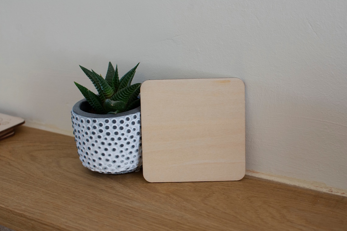 Wooden Square Coasters Shapes 95 mm x 95 mm x 3.6 mm Craft | Etsy