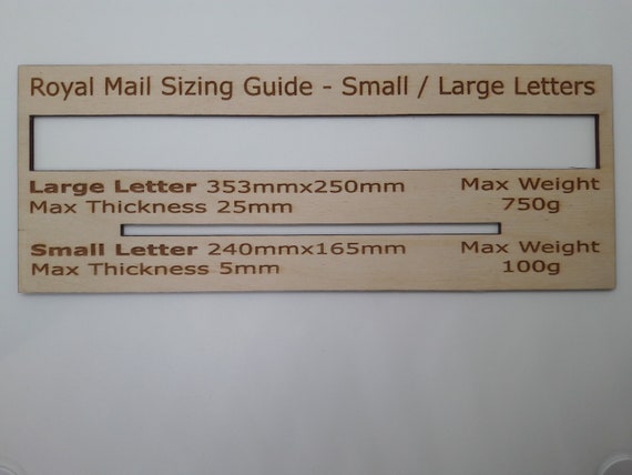 Royal Mail Letter Large and Small Letter Size Guide Postage - Etsy UK