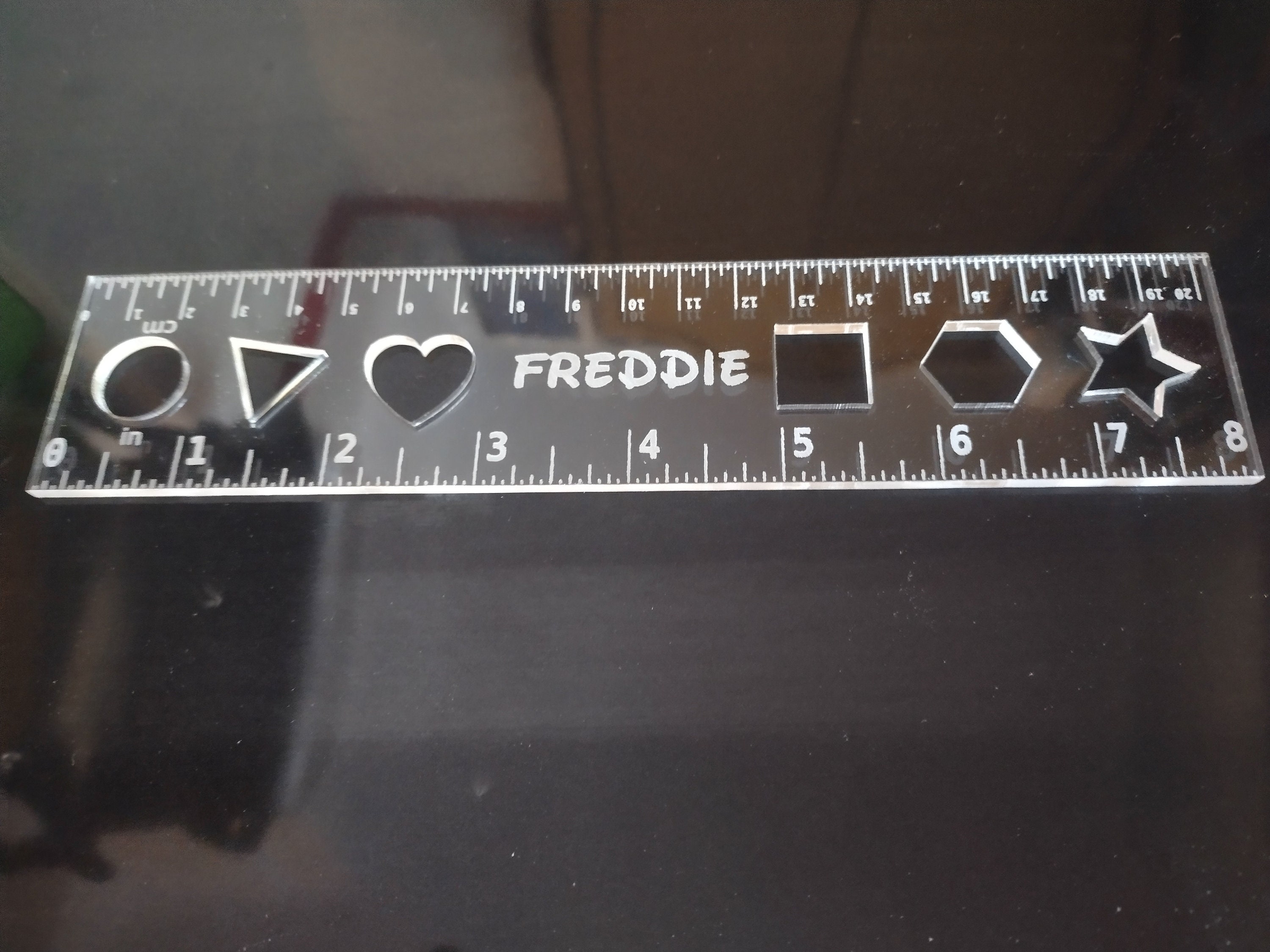 Personalised Clear Perspex Ruler With Stencils Teacher Gift - Etsy Canada