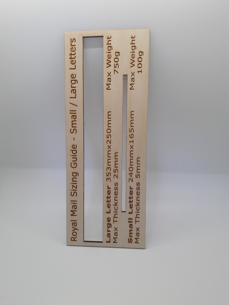 Royal Mail Letter Large and Small Letter Size Guide Postage PPI Size ...