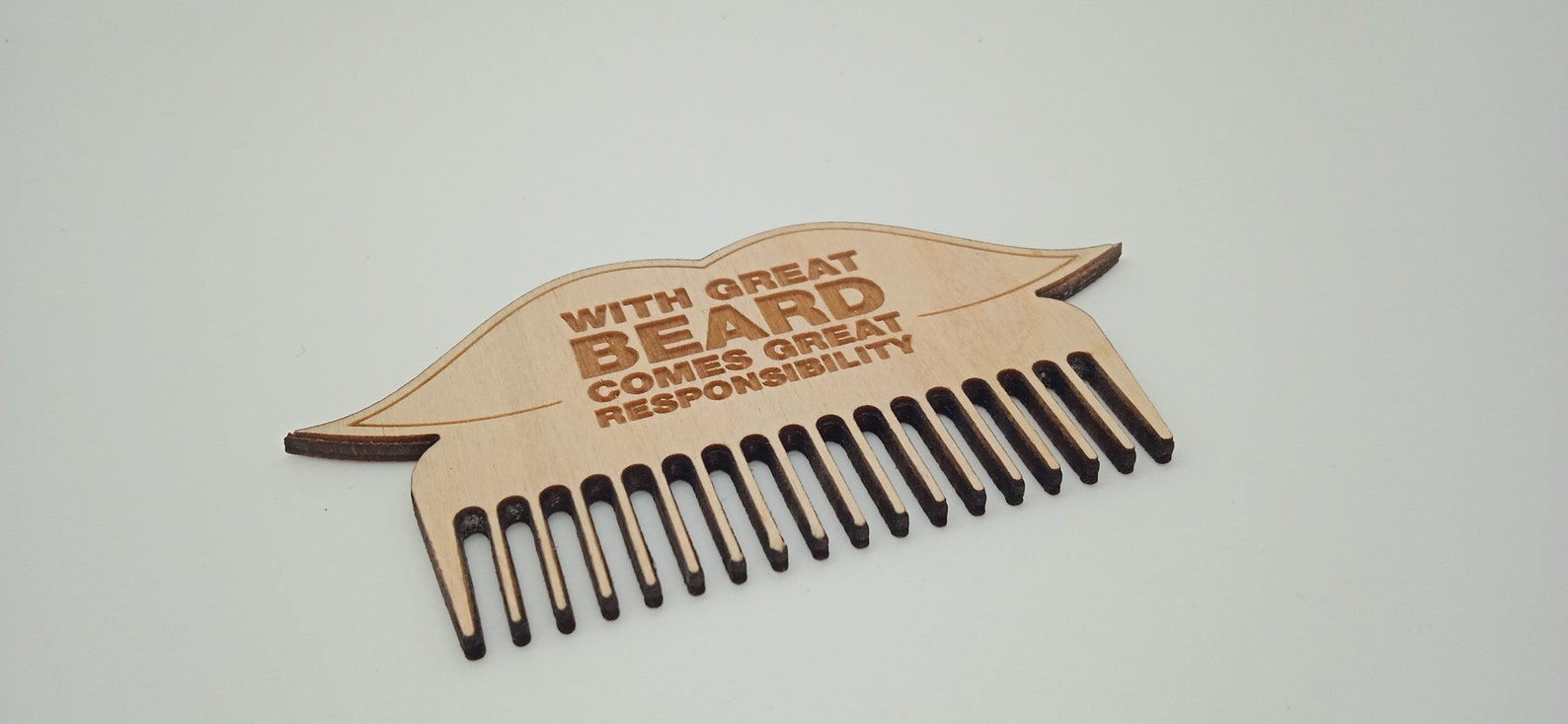 Beard Comb Custom Engraved Laser Cut , Wooden Comb, Men's Gift ...