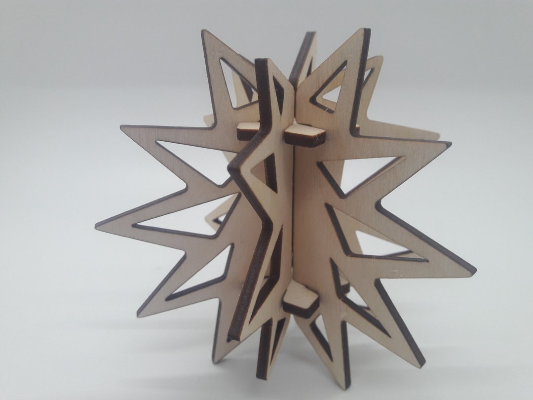 3D Wood Christmas Star Ornament, DIY Craft Project - Etsy UK