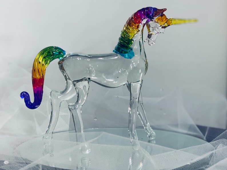 Beautiful Majestic Rainbow Glass Unicorn - Etsy