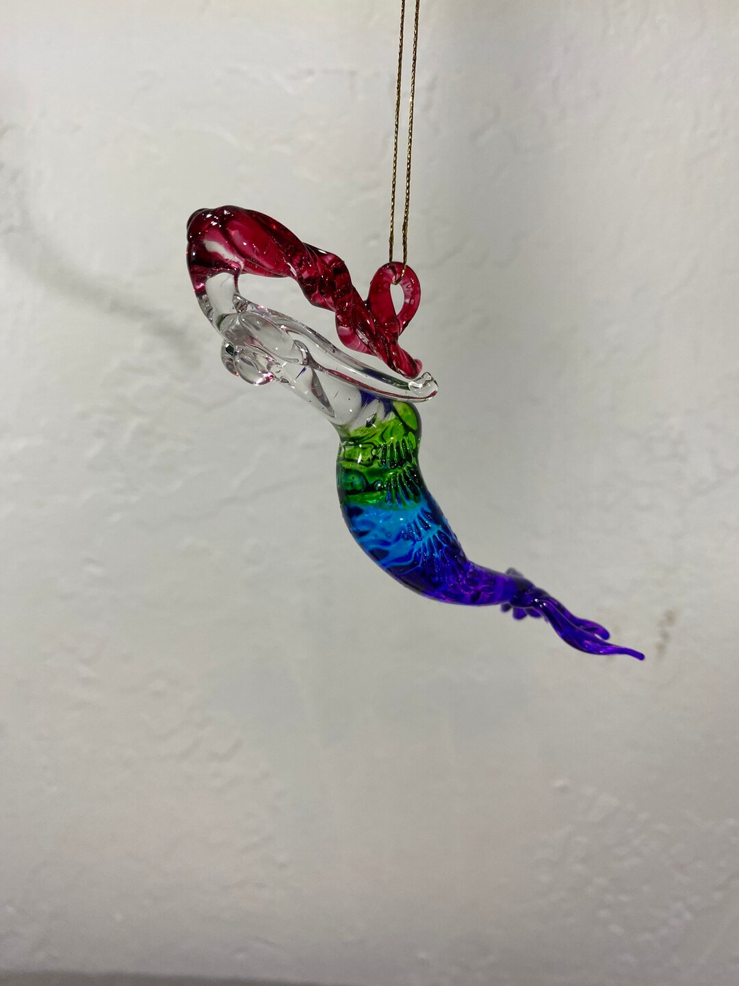 Gorgeous Red Head Mermaid With Purple Tail - Etsy