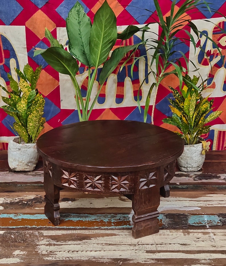 Wooden Chowki Bajot Choki Table Handmade Carved Traditional - Etsy