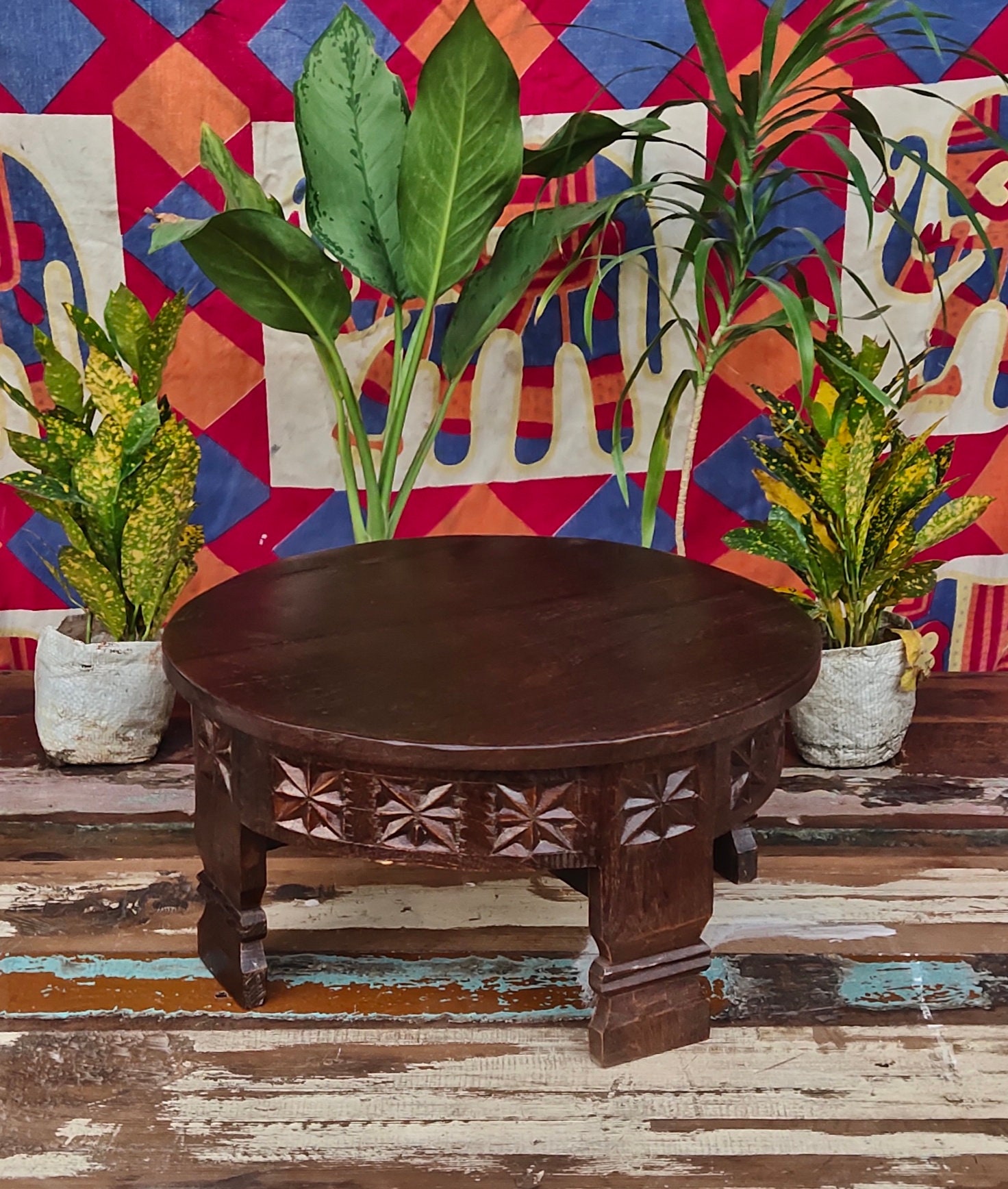 Wooden Chowki Bajot Choki Table Handmade Carved Traditional - Etsy