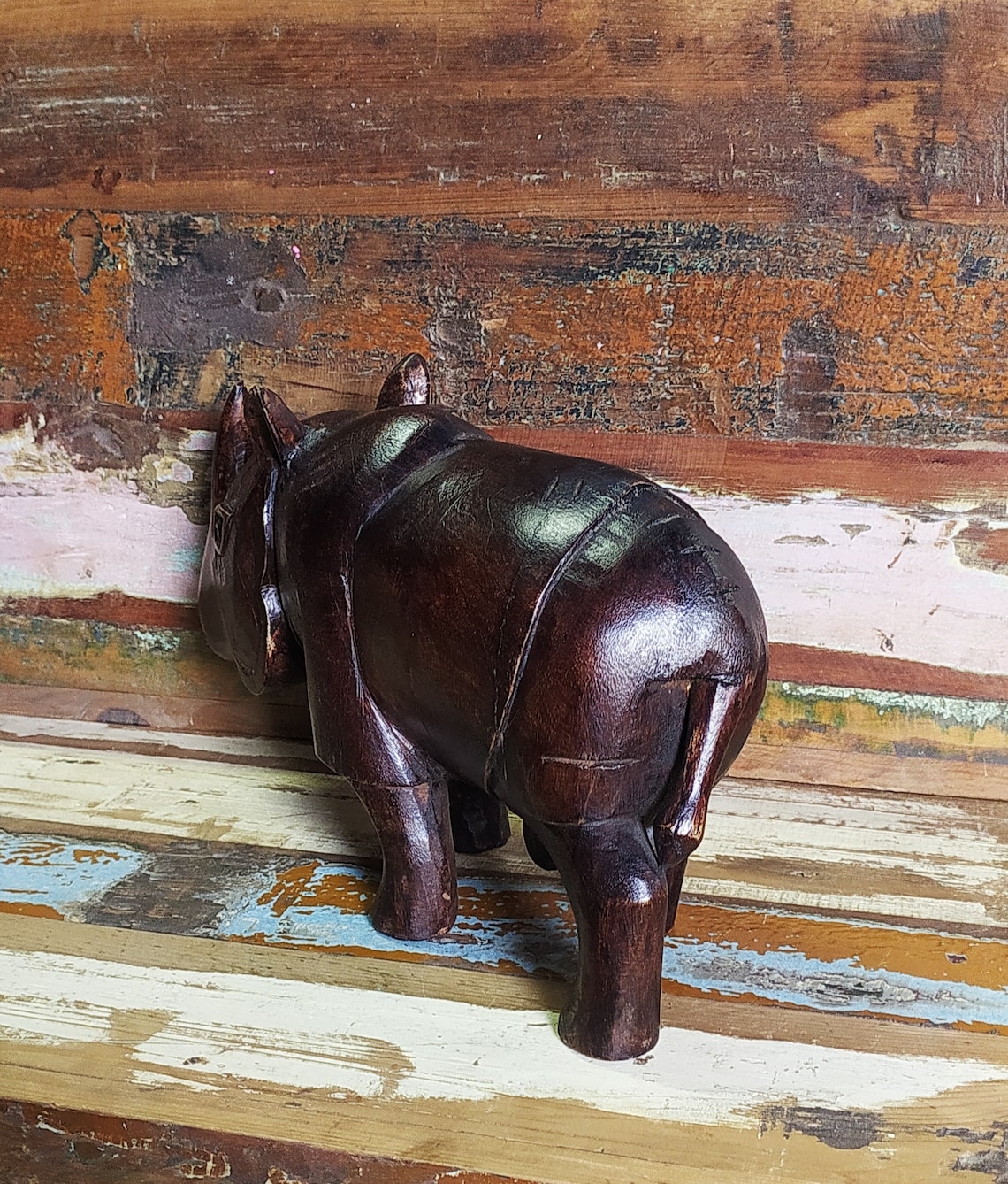 Wooden Rhino Hand Carved Unique Old Wood Rhino Statue - Etsy