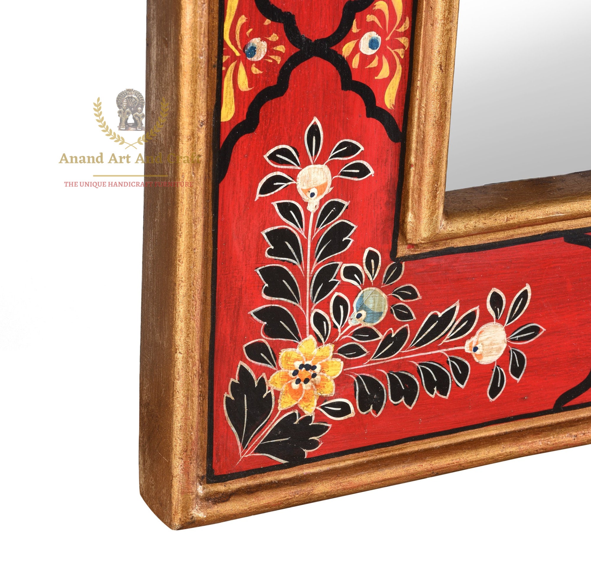 Wood Hand Painted Indian Mirror Frame Wall Mirror Frame Wall - Etsy