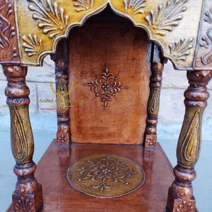 Wooden Temple Mini Temple Mandir Handcrafted Hindu Pooja Ghar Mandap ...