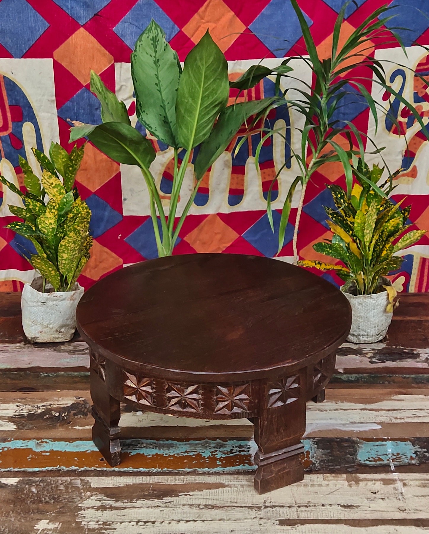 Wooden Chowki Bajot Choki Table Handmade Carved Traditional - Etsy