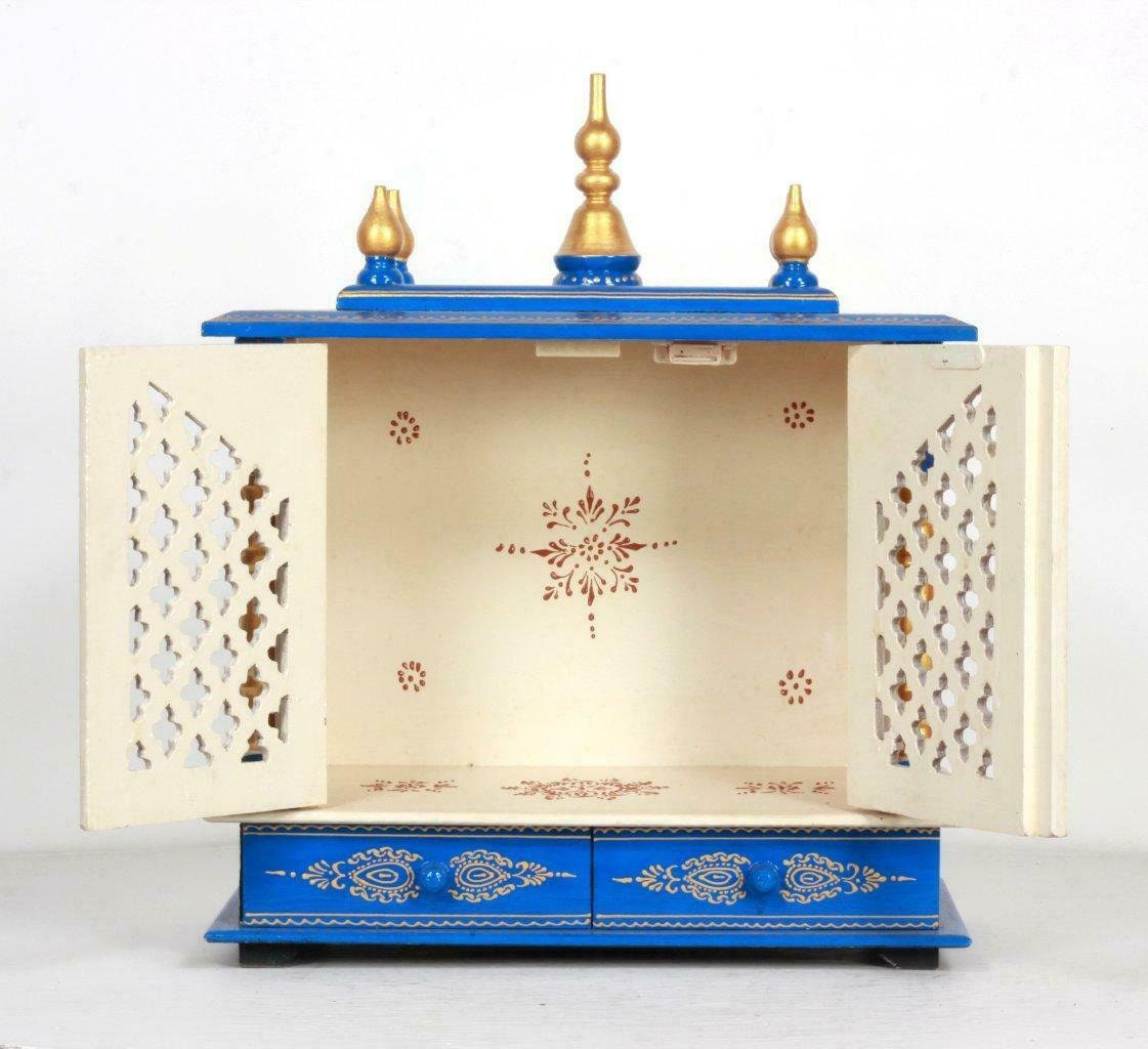 Wooden Temple Mandir Handcrafted Mandir Pooja Ghar With 9 | Etsy