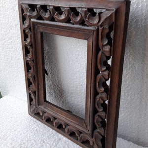Vintage Old Wood Picture Photo Frame Hand Made and Carved, Unique ...