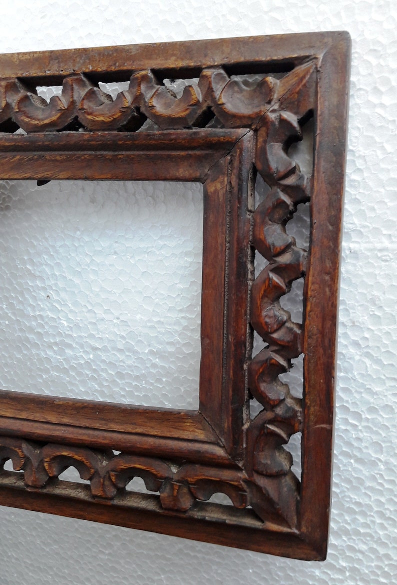 Vintage Old Wood Picture Photo Frame Hand Made and Carved | Etsy
