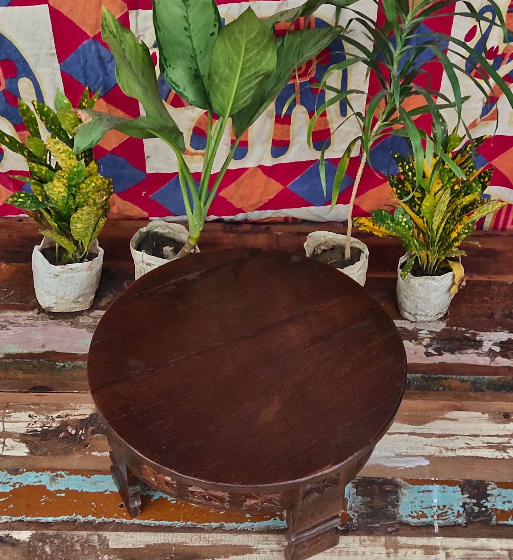 Wooden Chowki Bajot Choki Table Handmade Carved Traditional - Etsy