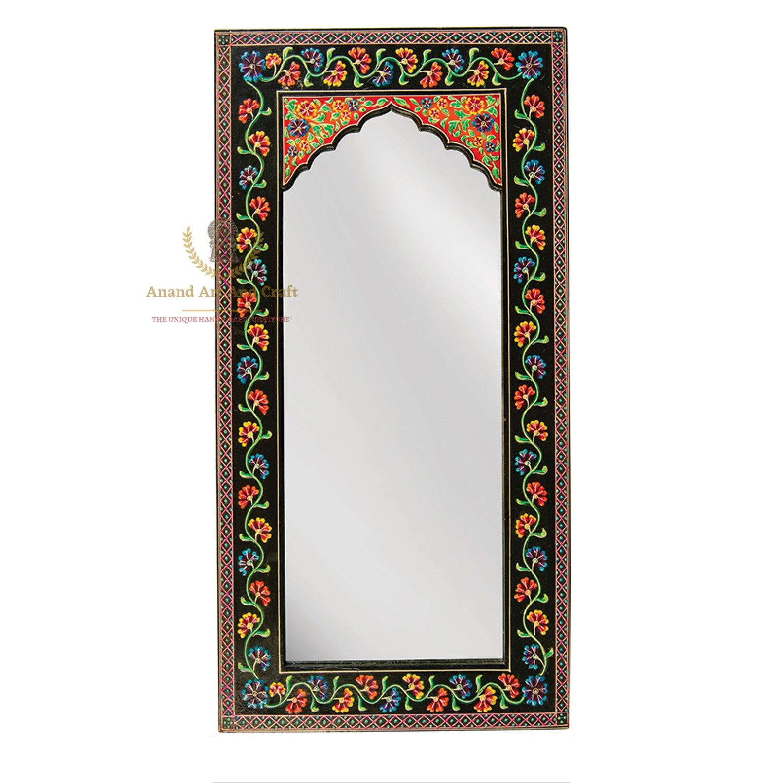 Wood Hand Painted Indian Mirror Frame Wall Mirror Frame Wall | Etsy