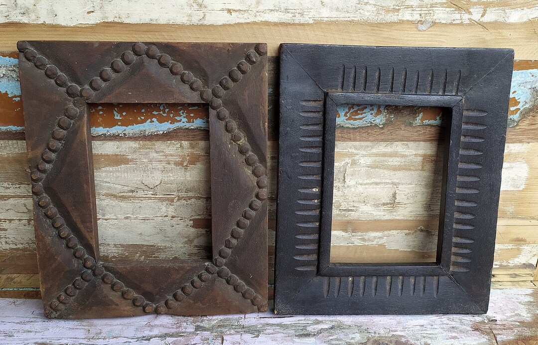 Old Photo Frame Vintage Wood Hand Carved Picture Photo Frame - Etsy