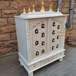 Wooden Temple Mandir Handcrafted Window Pooja Ghar Mandap With ...