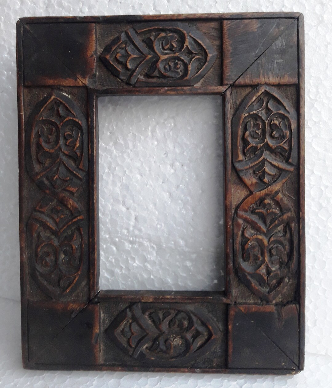 Wood Picture Frame Photo Frame Hand Made and Carved Unique Design Home ...