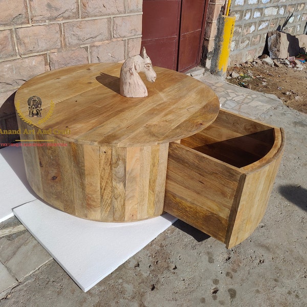 Round Coffee Table With Storage - Etsy