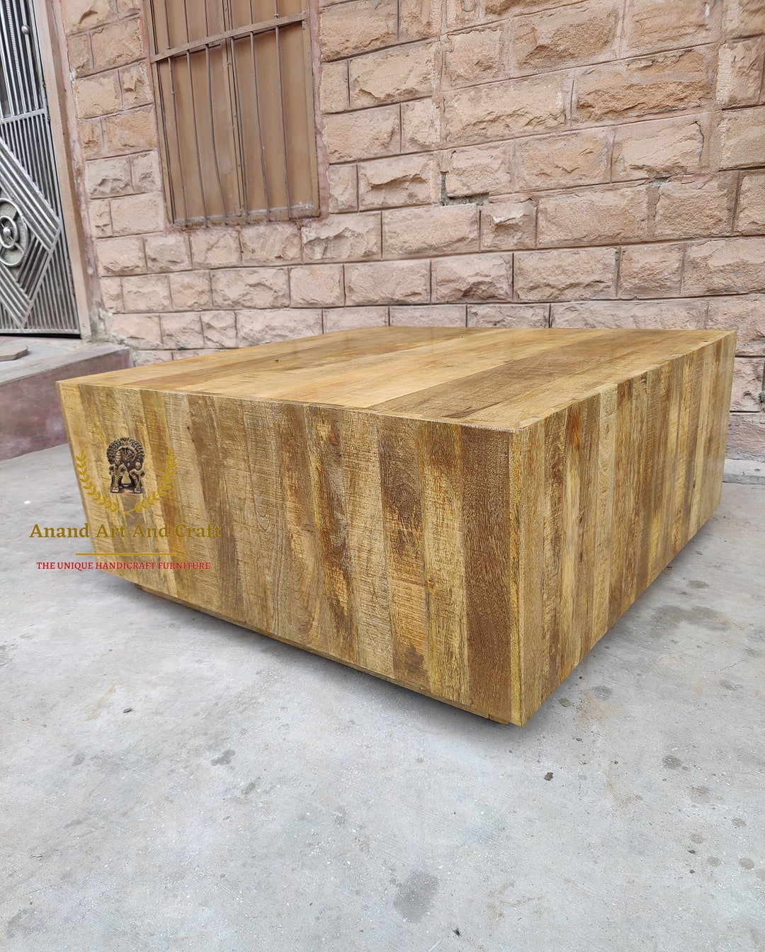 Wooden Coffee Table, Wood Square Box Style Coffee Table, Wooden ...