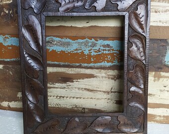 Vintage Old Wood Picture Photo Frame Hand Made and Carved | Etsy