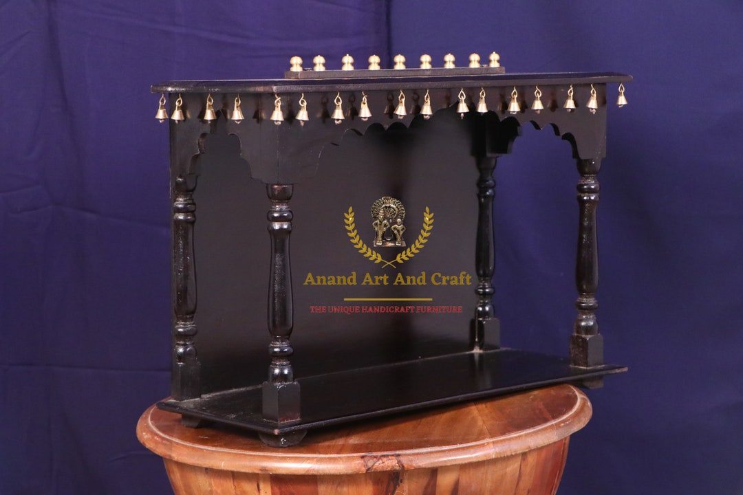 Wooden Temple Mandir Handcrafted Beautiful Hanging Bell Inside - Etsy