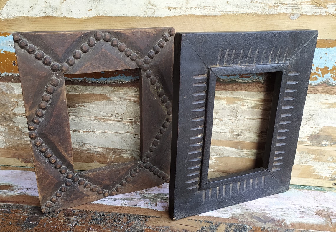 Old Photo Frame Vintage Wood Hand Carved Picture Photo Frame - Etsy