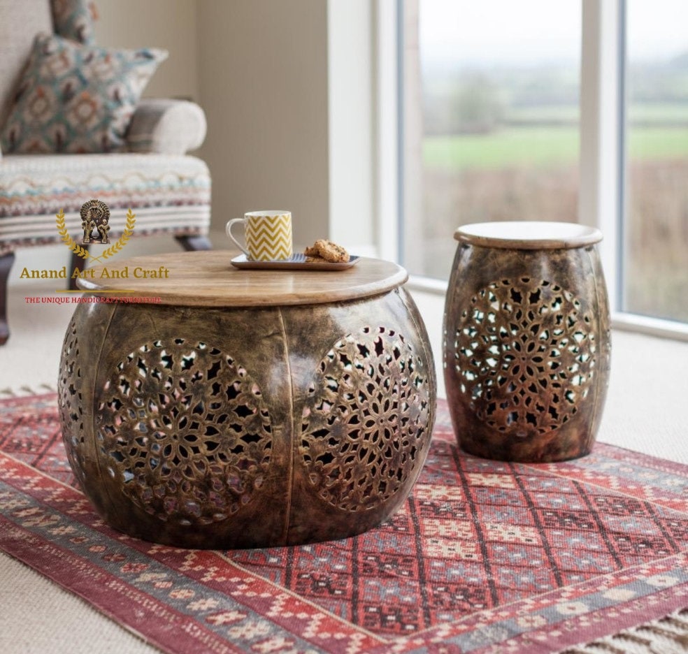 Wood Stool Side Table Coffee Table Unique Table Hand Made - Etsy