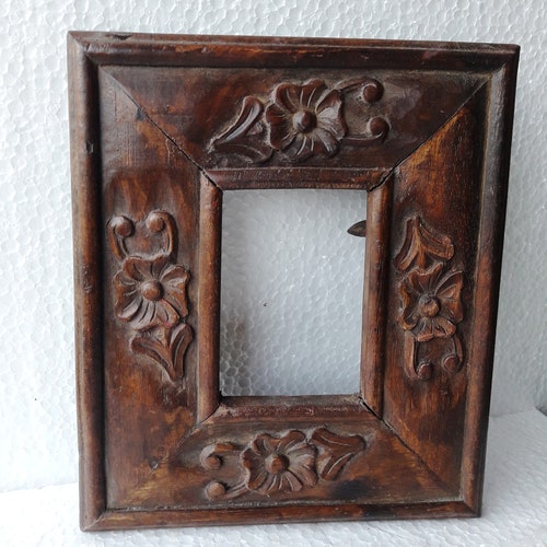 Vintage Old Wood Picture Photo Frame Hand Made and Carved - Etsy