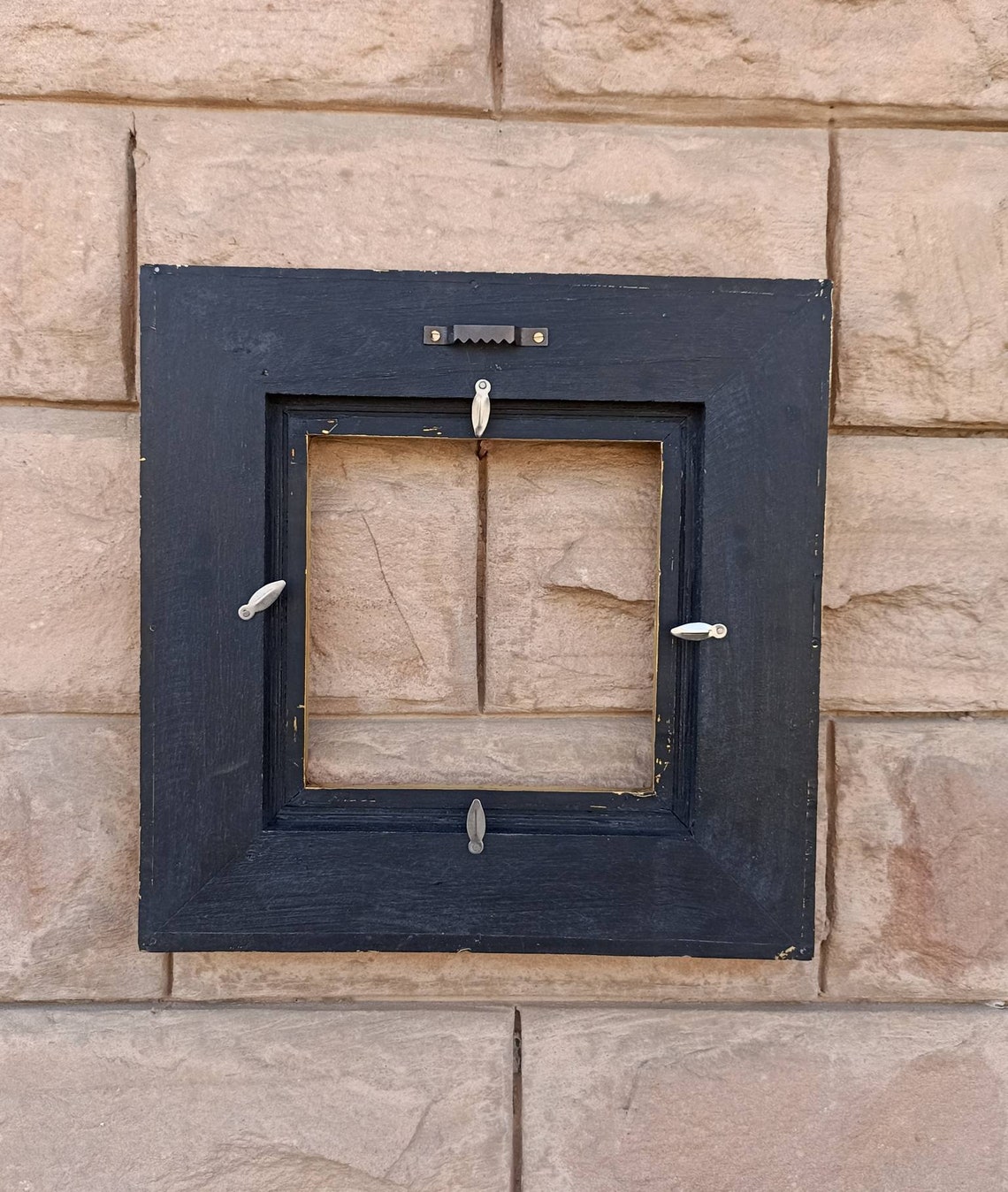 Old Wood Picture Photo Frame Hand Made Brass Fitted Unique - Etsy