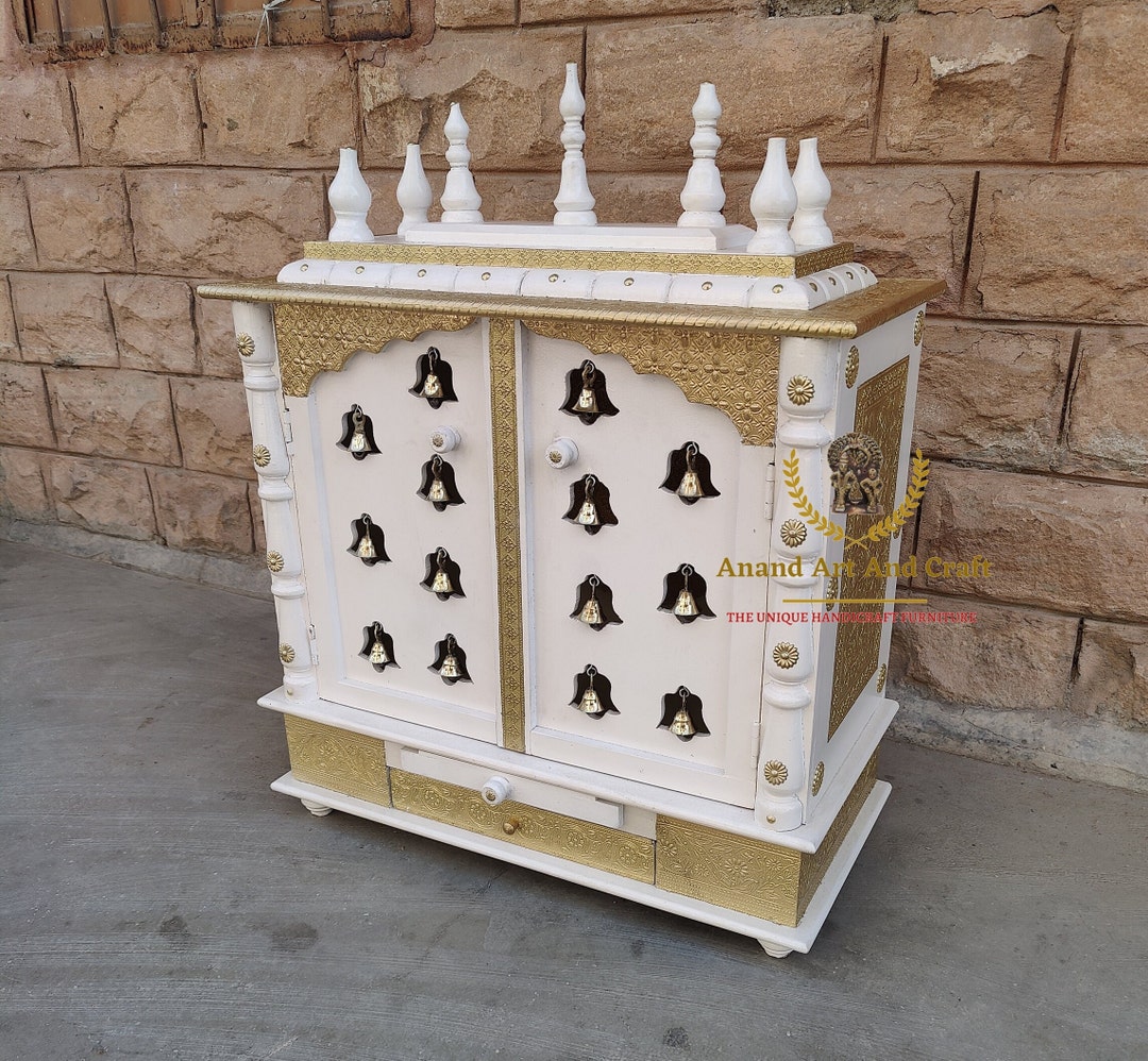 Wooden Temple Mandir Handcrafted Window Pooja Ghar Mandap With ...