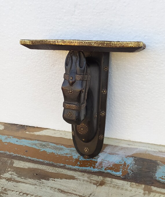 Wood Wall Bracket shelf Shelving Handcrafted Horse Wood Carved | Etsy