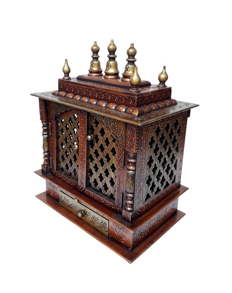 Wooden Temple Mandir Handcrafted Window Pooja Ghar Mandap for | Etsy