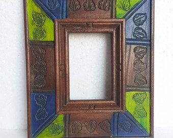 Vintage Old Wood Picture Photo Frame Hand Made and Carved - Etsy