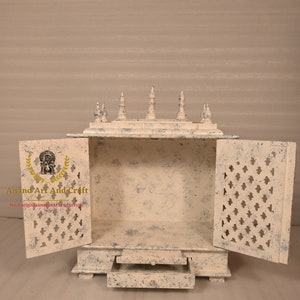 Wooden Temple Mandir Beautiful Handcrafted Window Pooja Ghar Mandap for ...