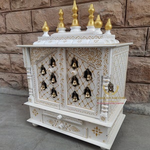 Wooden Temple Mandir Handcrafted Window Pooja Ghar Mandap With ...