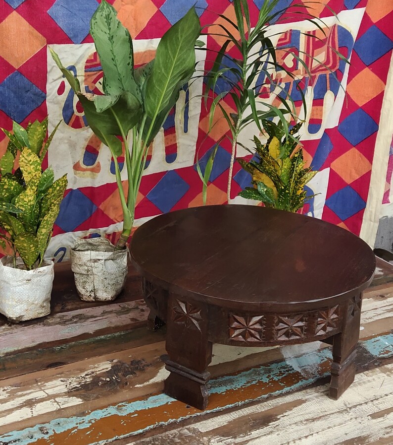 Wooden Chowki Bajot Choki Table Handmade Carved Traditional - Etsy