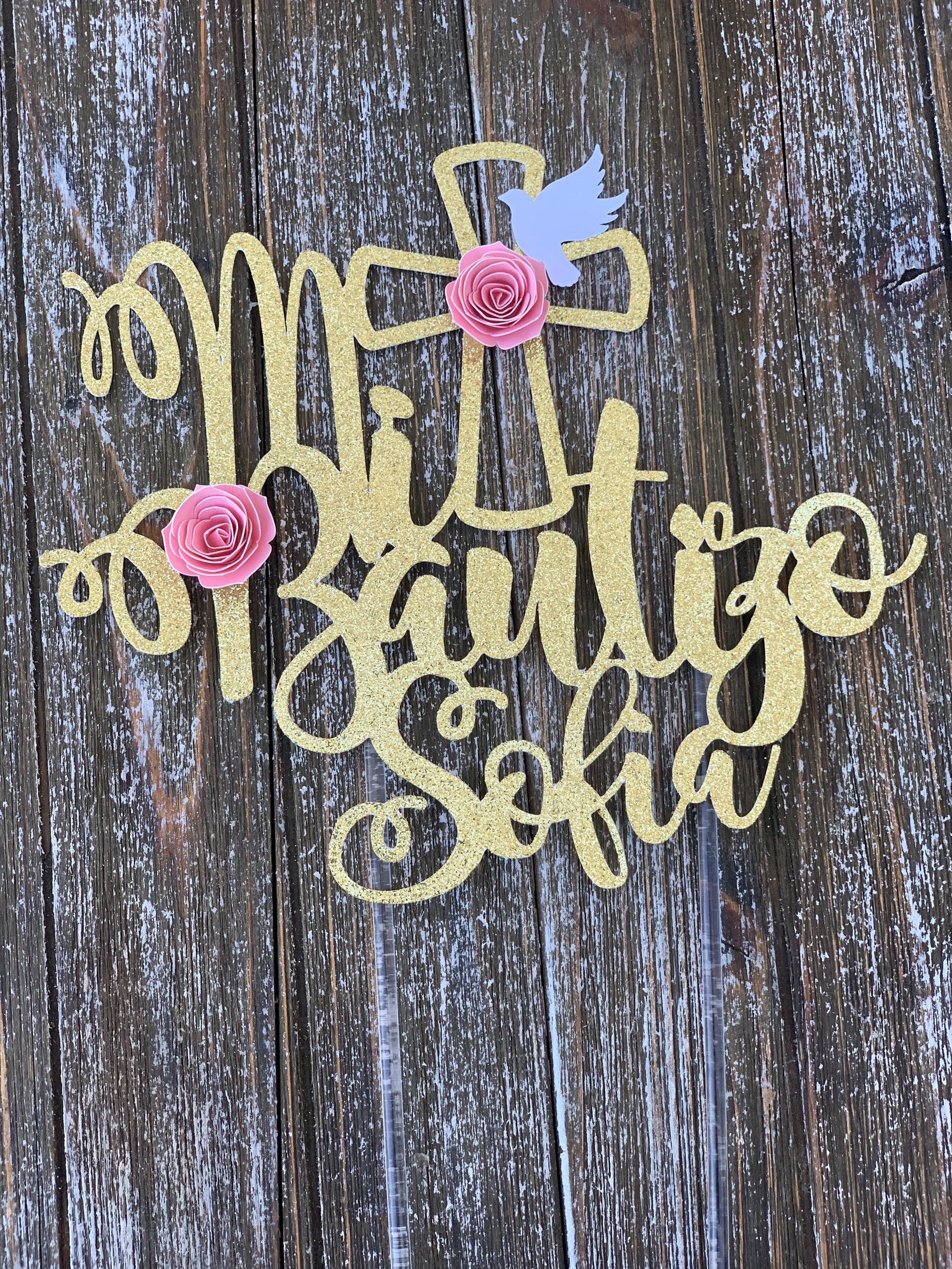Mi Bautizo Cake Topper