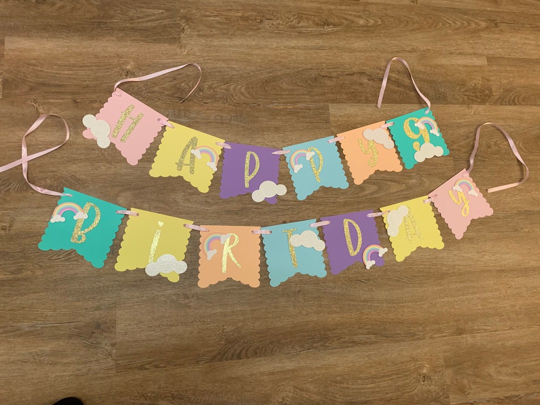 Happy 9th Birthday Banner Cloud 9 Theme - Etsy