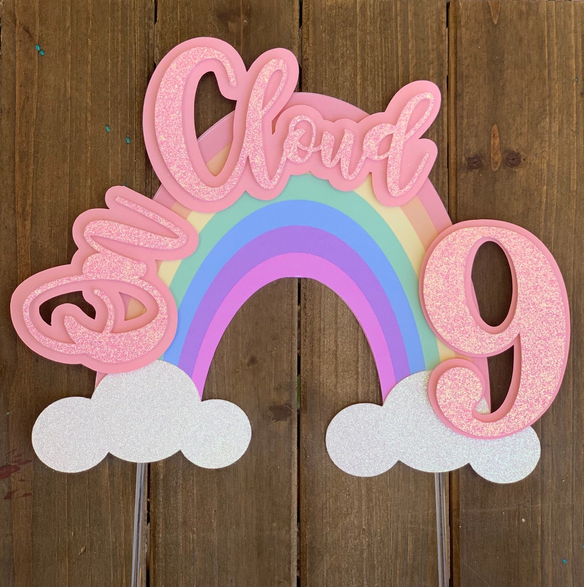 On Cloud 9 Cake Topper Caketopper - Etsy