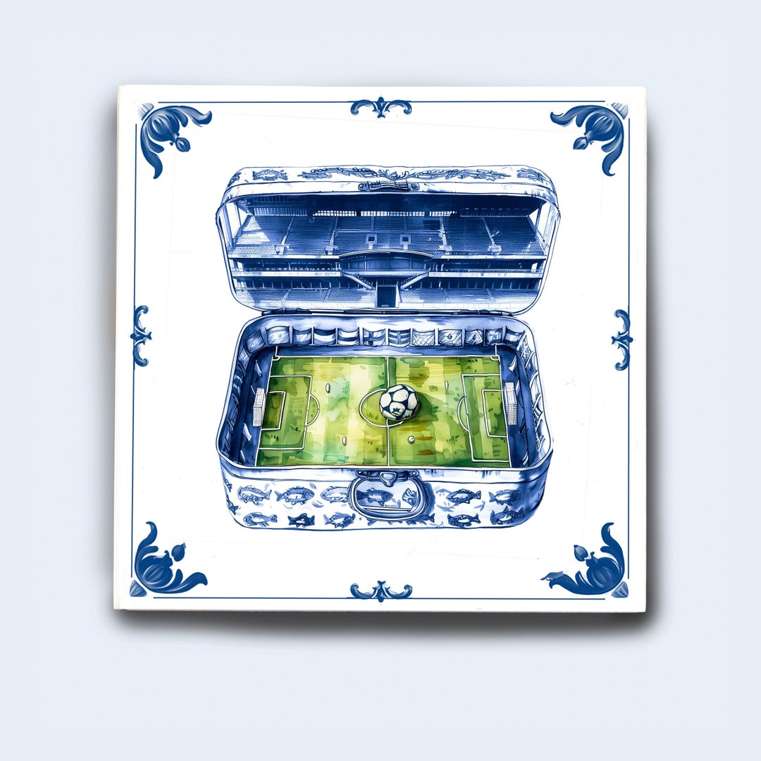Football European Championship 2024 Tile, Delft Blue, Football Stadium ...