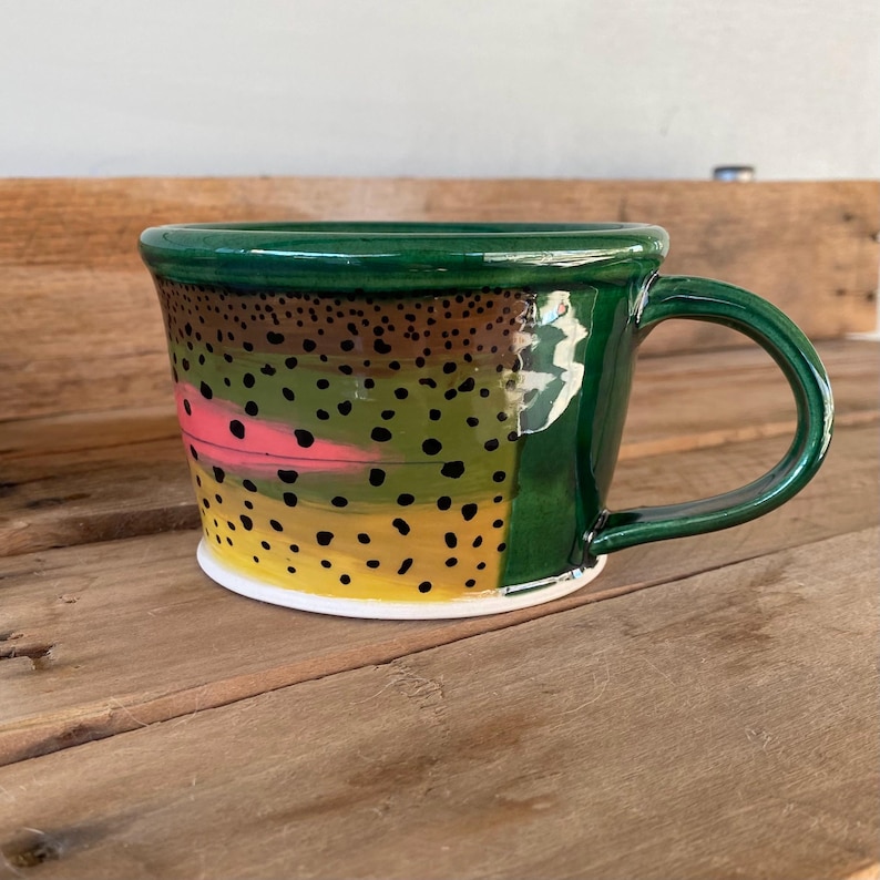 Rainbow Trout Mug and Bowl Set - Etsy
