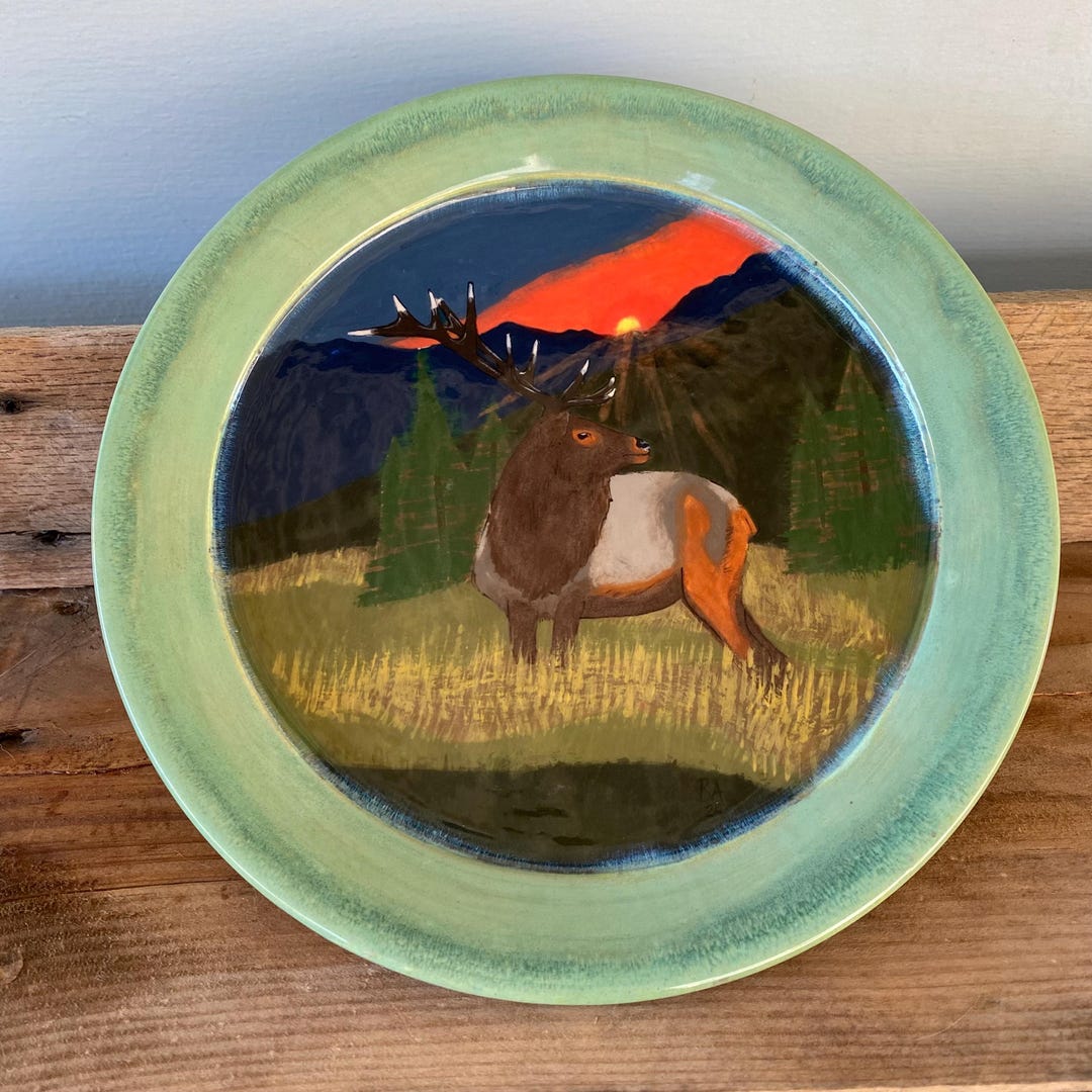 Mountain Elk Dinner Plate - Etsy