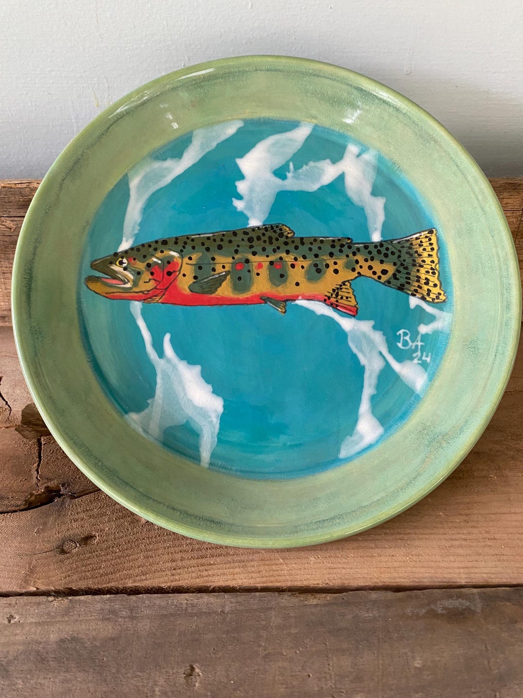 Handmade Cutthroat Trout Plate - Etsy