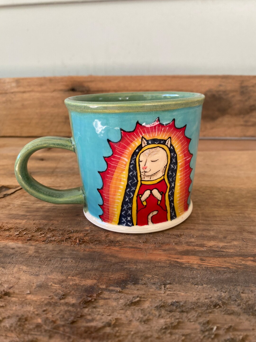 Virgin Mary Cat, Mother Mary Cat Mug - Etsy