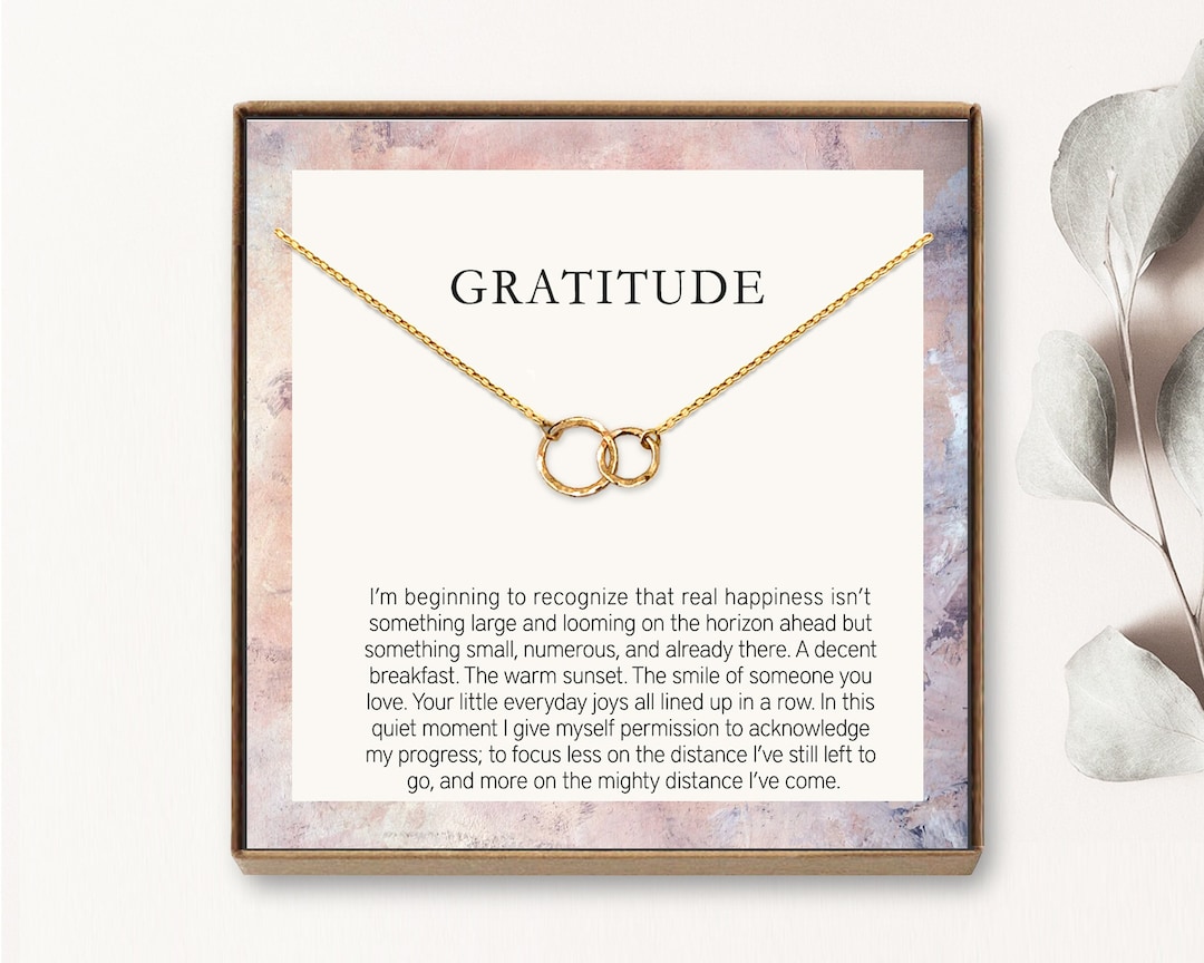 Gratitude Necklace, Gratitude Jewelry, Meaningful, Grateful, Delicate ...