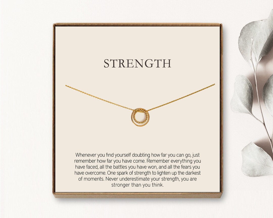 Strength Necklace, Encouragement Gift, Affirmation Necklace, Mental ...
