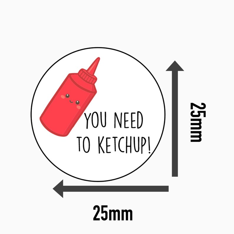 You Need to Ketchup Stickers Teacher Textbook Custom School | Etsy