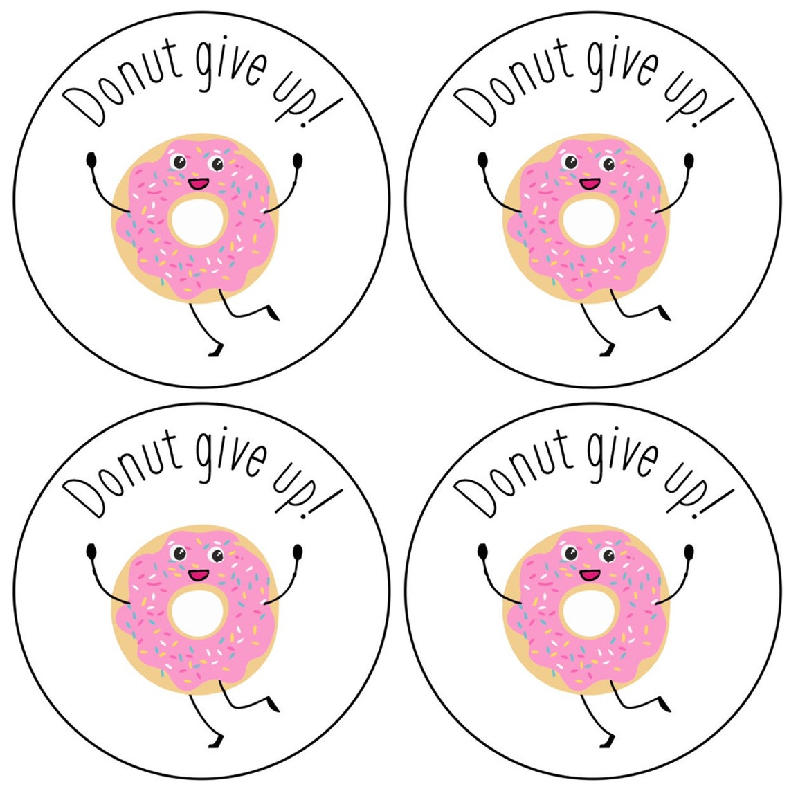 35x Donut Give up Cute Good Job Teacher Praise Textbook School - Etsy
