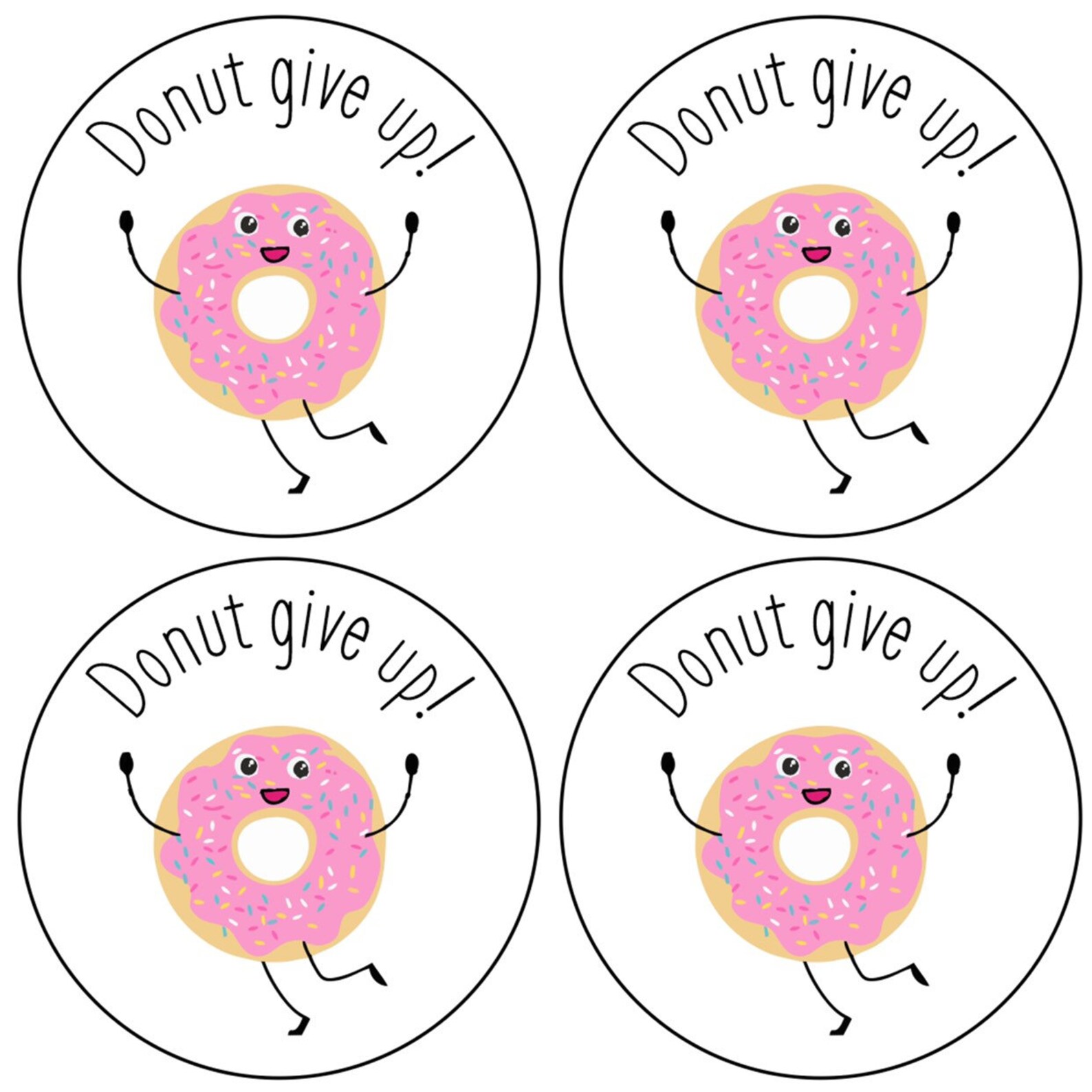 35x Donut Give up Cute Good Job Teacher Praise Textbook School - Etsy
